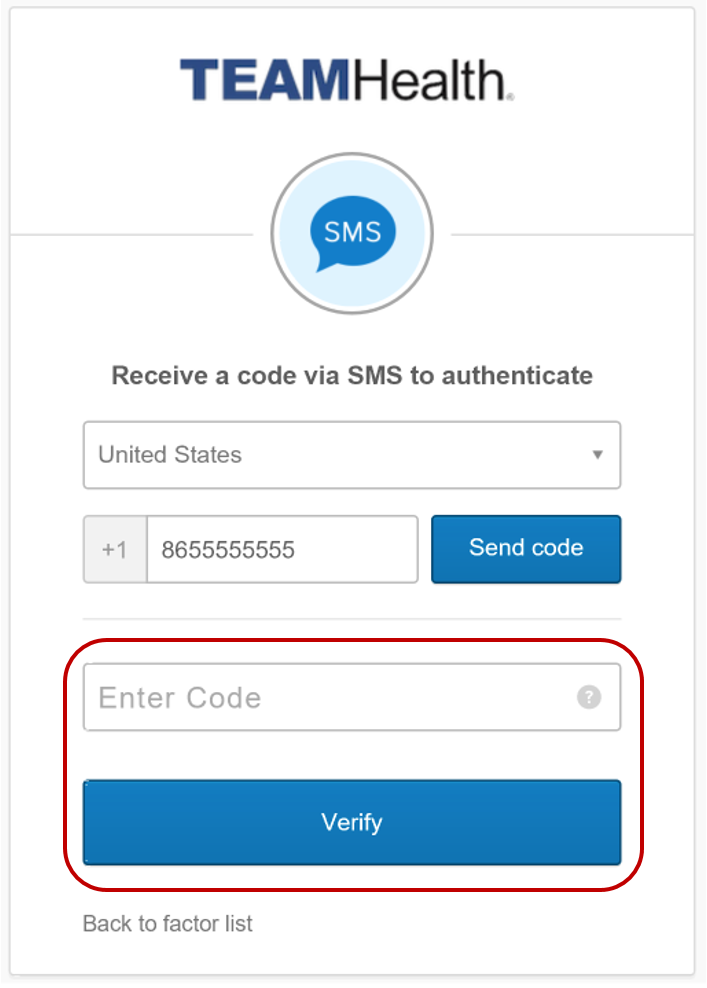Okta: Setting up SMS Authentication - TeamHealth Help Okta: Setting up SMS Authentication - TeamHealth Help